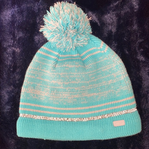 Champion | Accessories | Champion Blue Light Gray Puff Ball Hat | Poshmark
